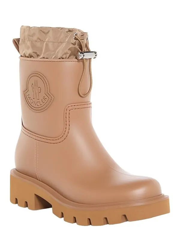Moncler Kickstream Rain Booties - Medium Beige