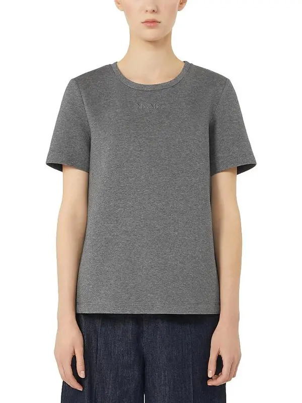Max Mara Tubo Logo Tee - Light Grey