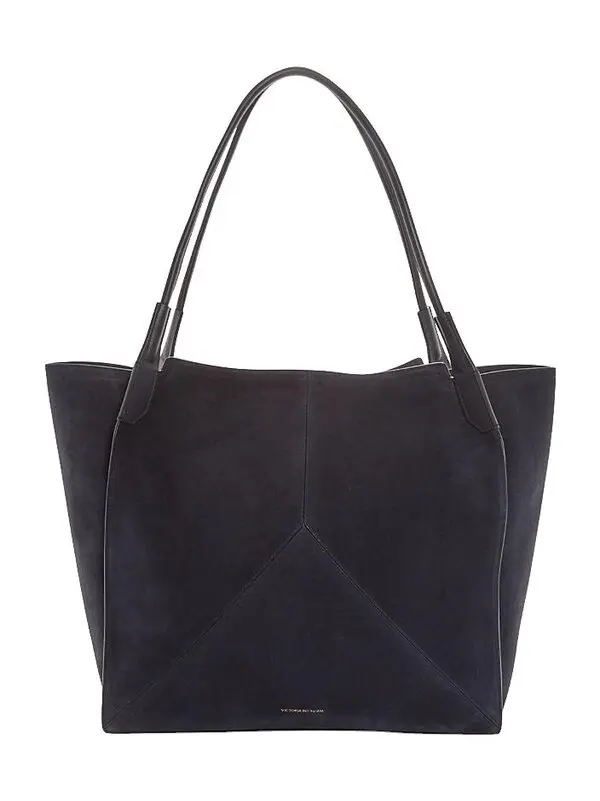 Victoria Beckham The Suede Soft Tote - Navy