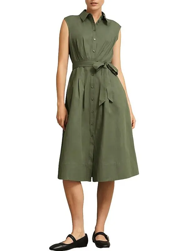 HOBBS LONDON Veronica Shirt Dress - Sage Green