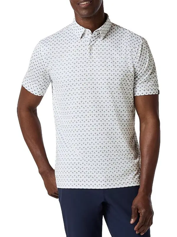 Mizzen+main Halyard Short Sleeve Polo - Provence Layered Diamond