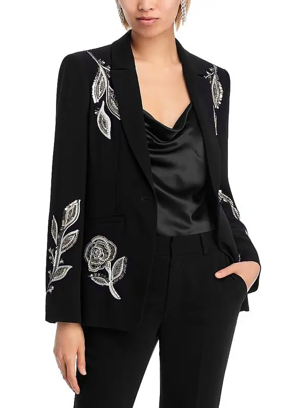 Cinq À Sept Karlie Metallic Paisley Blazer - Black