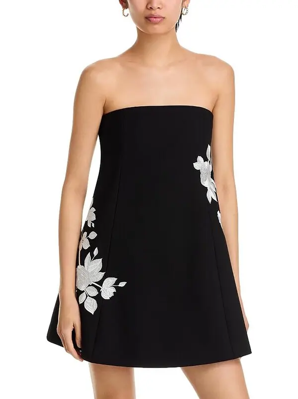 Cinq À Sept Trailing Floral Irla Dress - Black/ Ivory