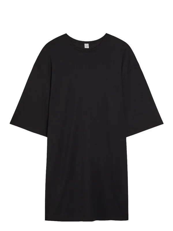 TOTEME Lyocell-blend Mini T-shirt Dress - Black