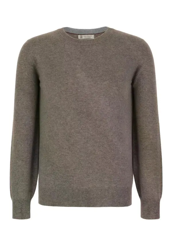 Brunello Cucinelli Cashmere Round Neck Sweater - Neutrals