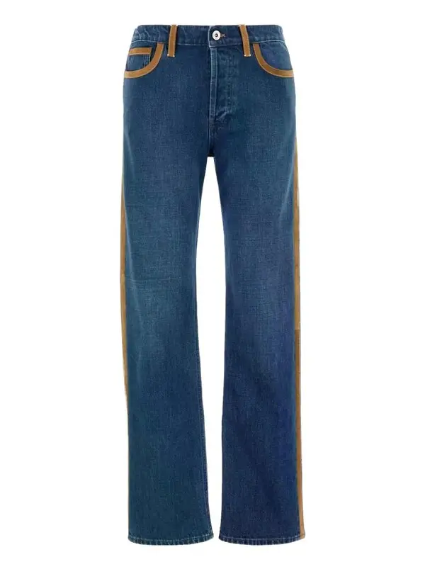 Miu Miu Logo-detail Jeans - Blue