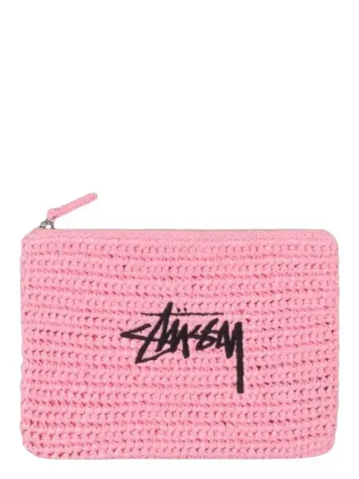 StÜssy Woven Zip Pouch - Light Pink