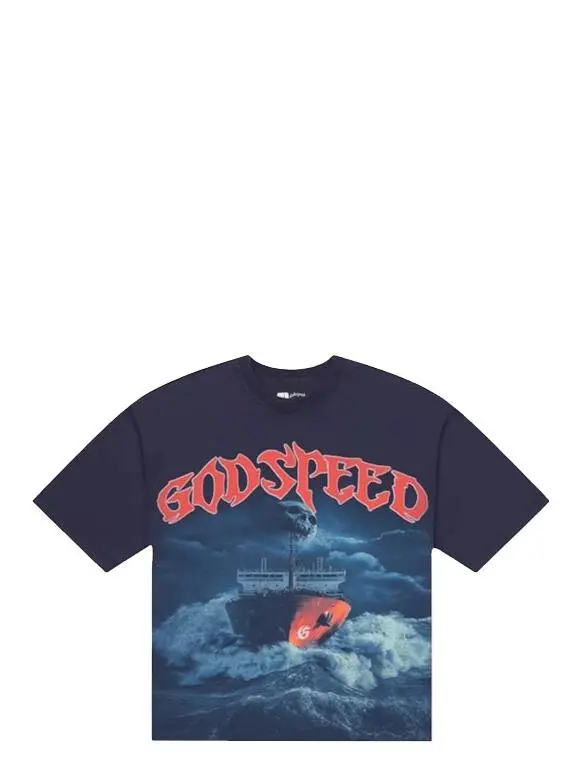 GODSPEED Sea Sick T-shirt - Navy Blue