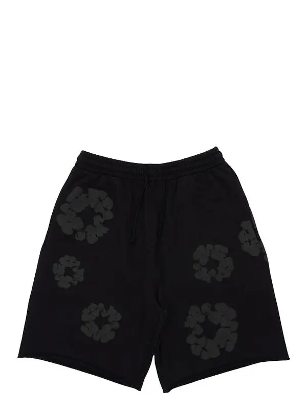 DENIM TEARS Mono Wreath Sweatshorts - Black