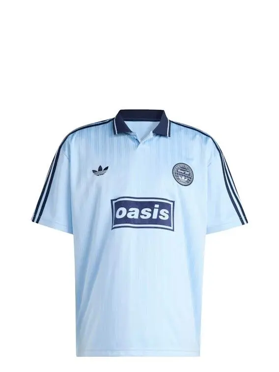 Adidas X Oasis Tour Jacquard Jersey - Clear Sky Blue