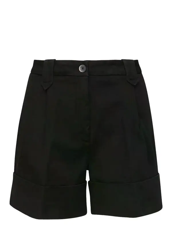 FAY Pleated Shorts - Black