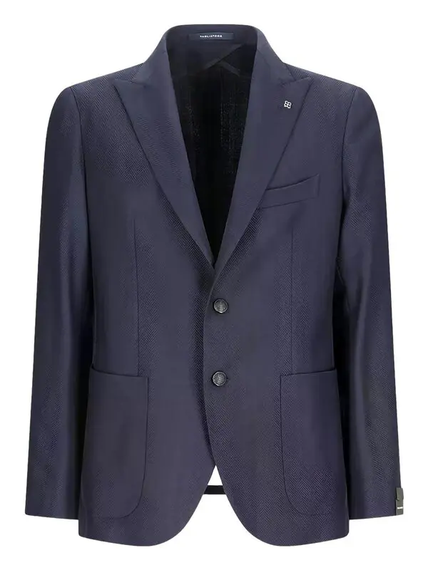 Tagliatore Herringbone Two-button Blazer - Blue