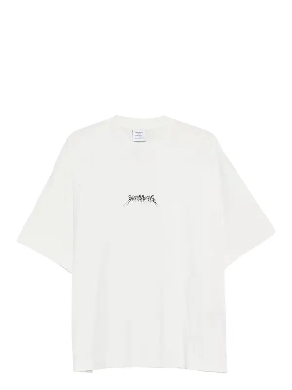 Vetements Cotton T-shirt With Print - Neutrals