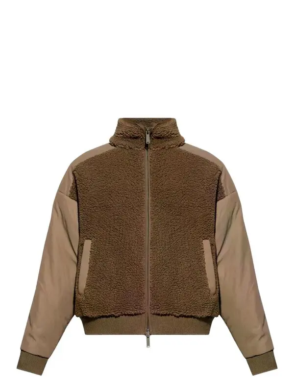 Dsquared2 Teddy-panelled Bomber Jacket - Brown