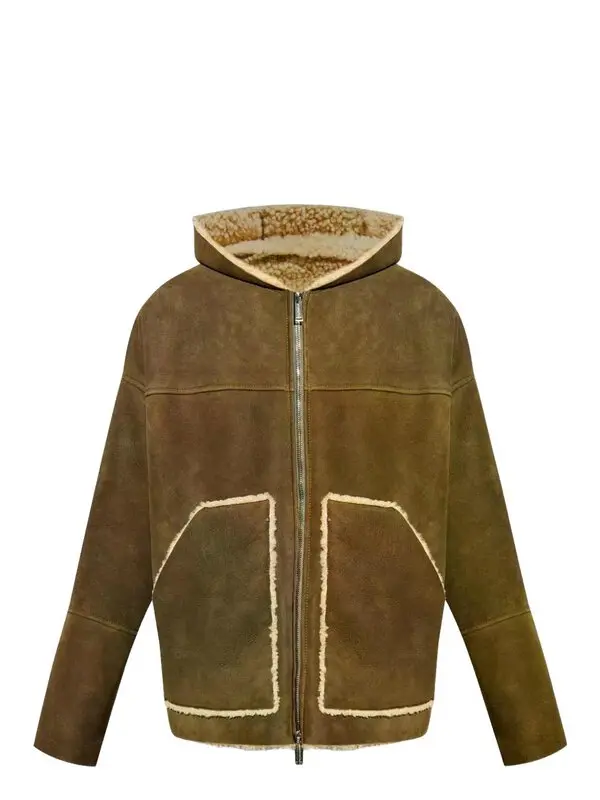Dsquared2 Hooded Shearling Jacket - Brown