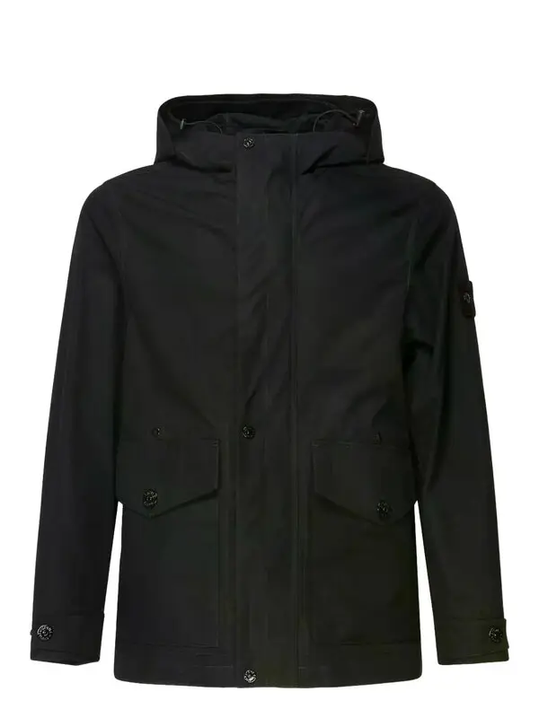 Stone Island Hooded Jacket - Black