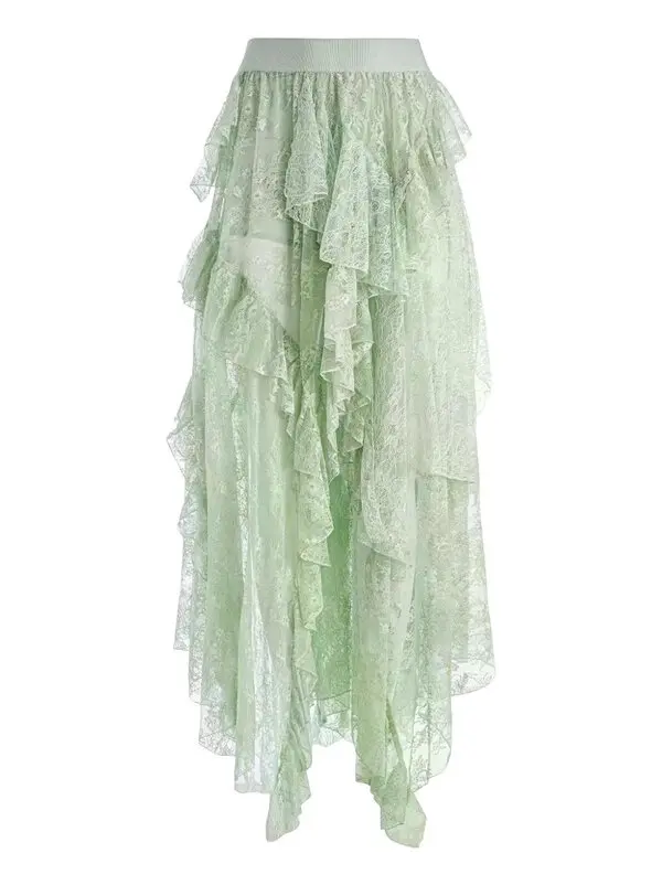 Alice + Olivia Karys Asymmetric Skirt - Green
