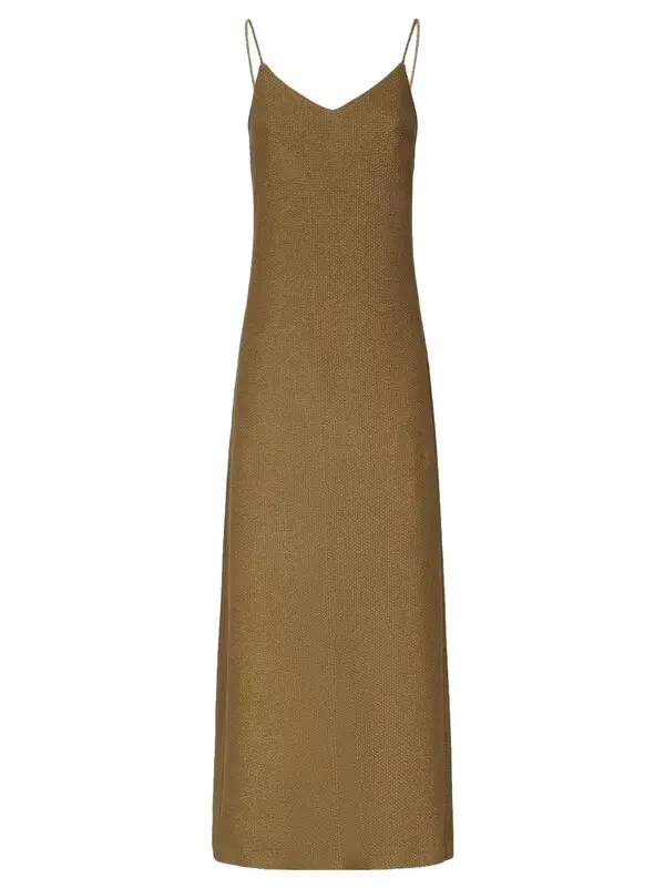 Max Mara Melfi Maxi Slip Dress - Brown
