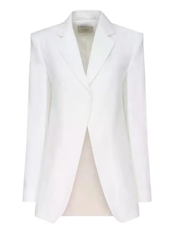 Max Mara Concealed Fastening Blazer - White