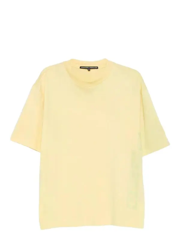 MEGUSTA Logo-print Cotton T-shirt - Yellow