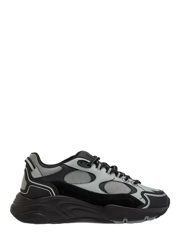 CLEENS Pulse Runner Panelled Mesh Sneakers - Black