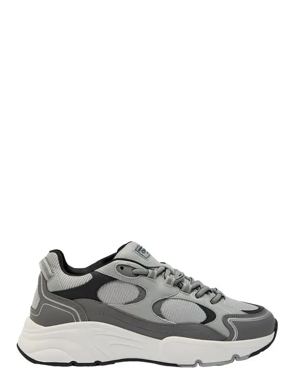 CLEENS Pulse Runner Panelled Mesh Sneakers - Grey