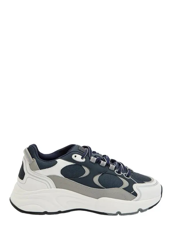 CLEENS Pulse Runner Panelled Mesh Sneakers - Navy