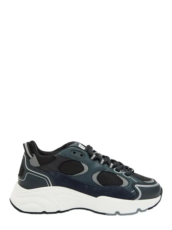 CLEENS Pulse Runner Panelled Mesh Sneakers - Navy