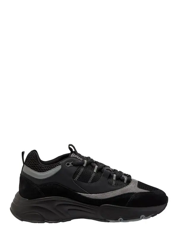 CLEENS Aero Panelled Mesh Sneakers - Black Grey