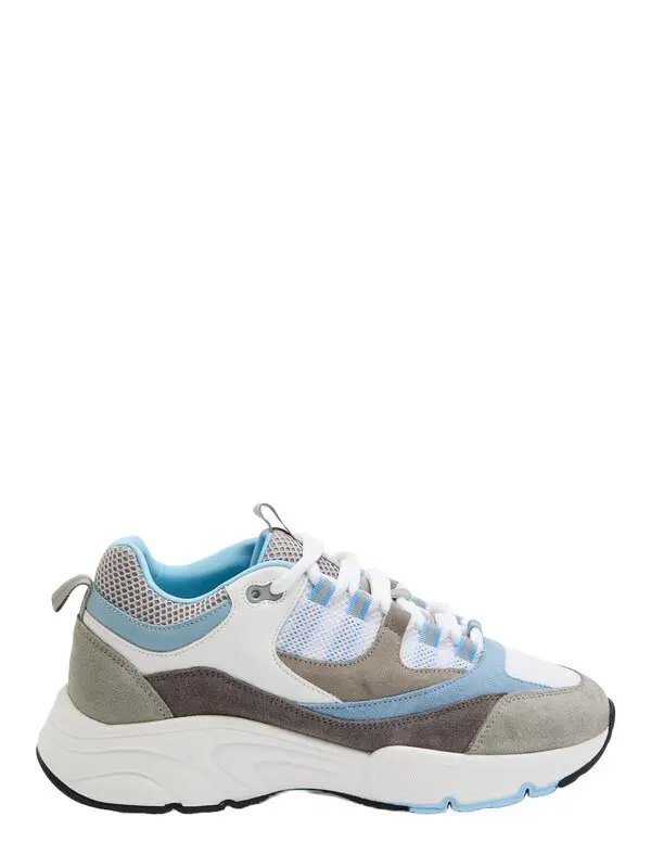 CLEENS Aero Panelled Mesh Sneakers - Blue