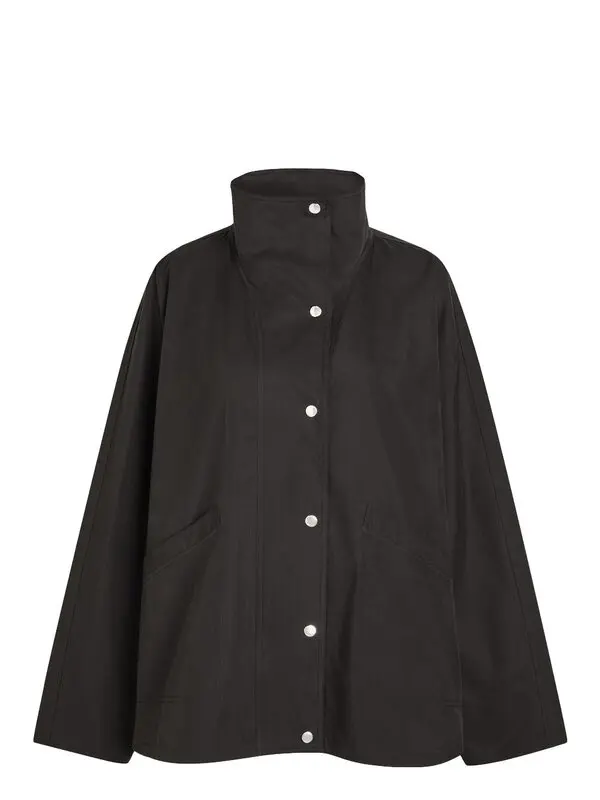 TOTEME Cotton-blend High-neck Jacket - Black