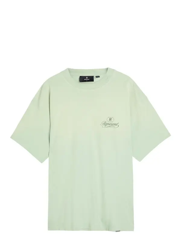 REPRESENT Grand Vintage Printed Cotton T-shirt - Sage