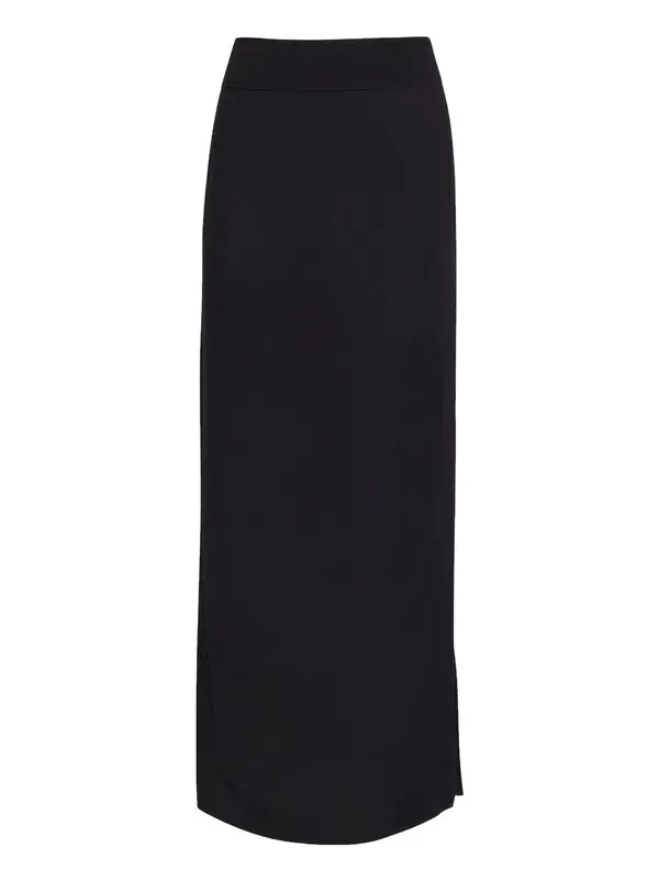 TOTÊME Woven Midi Skirt - Black