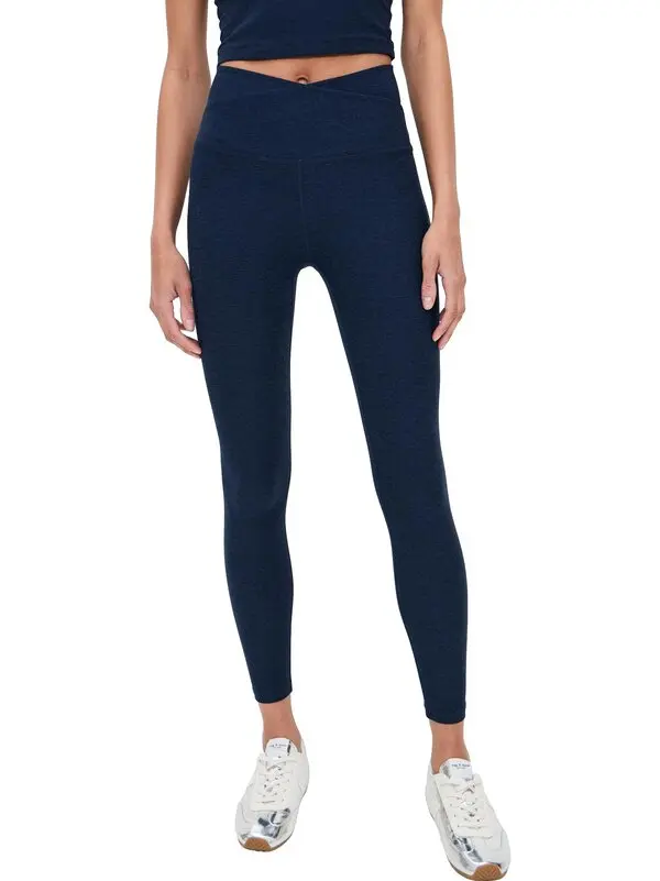 Beyond Yoga Spacedye At Your Leisure Ankle Leggings - Nocturnal Navy