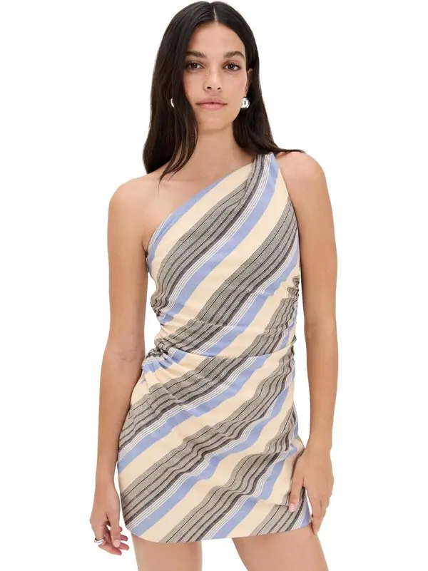 Faithfull The Brand Striped Mini Dress - Marine Stripe