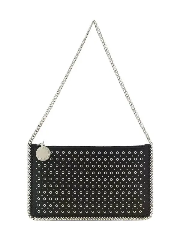 Stella McCartney Falabella Stud-embellished Chain Shoulder Bag - Black