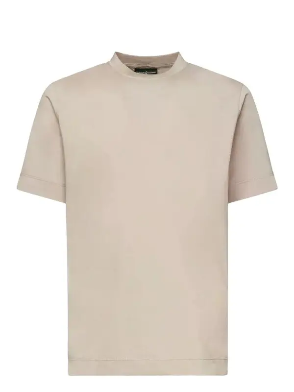 GIULIANO GALIANO Round-neck Short-sleeve T-shirt - Neutrals
