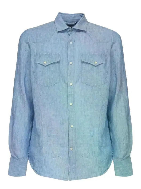 MC2 SAINT BARTH Pockets Long-sleeve Shirt - Blue