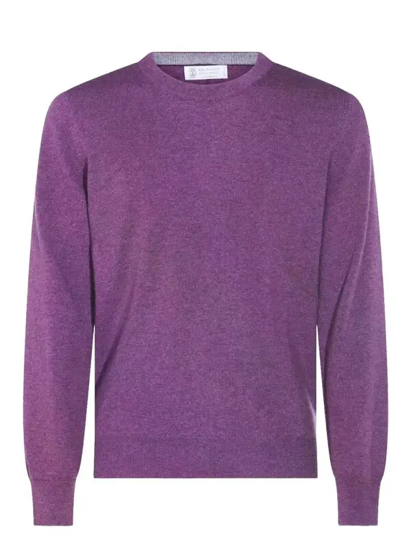 Brunello Cucinelli Crew-neck Wool Sweater - Purple