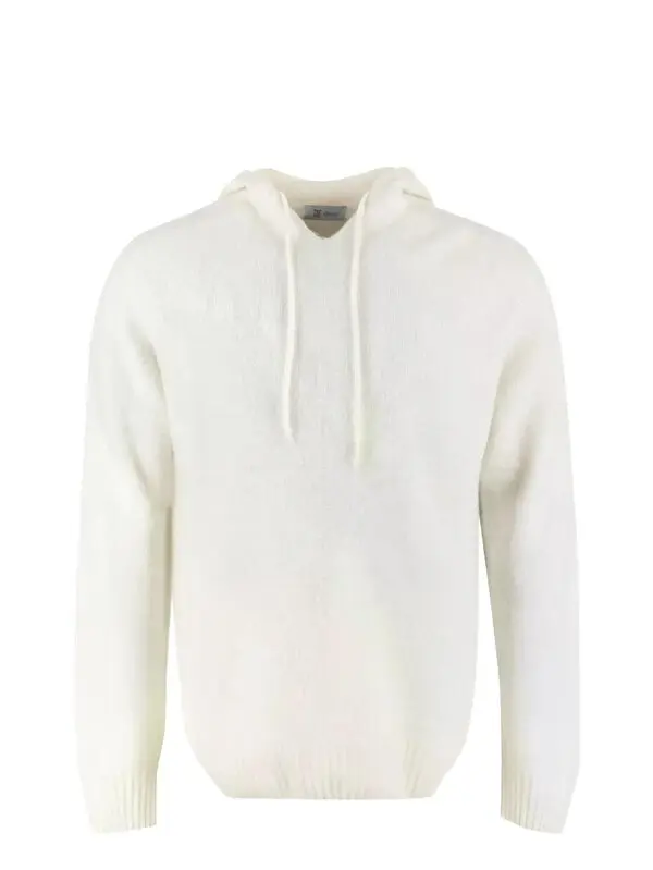 THE (ALPHABET) Wool-blend Hoodie - White