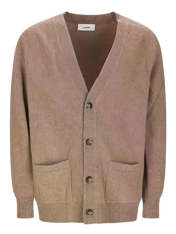 LARDINI Buttoned Patch-pockets Cardigan - Neutrals
