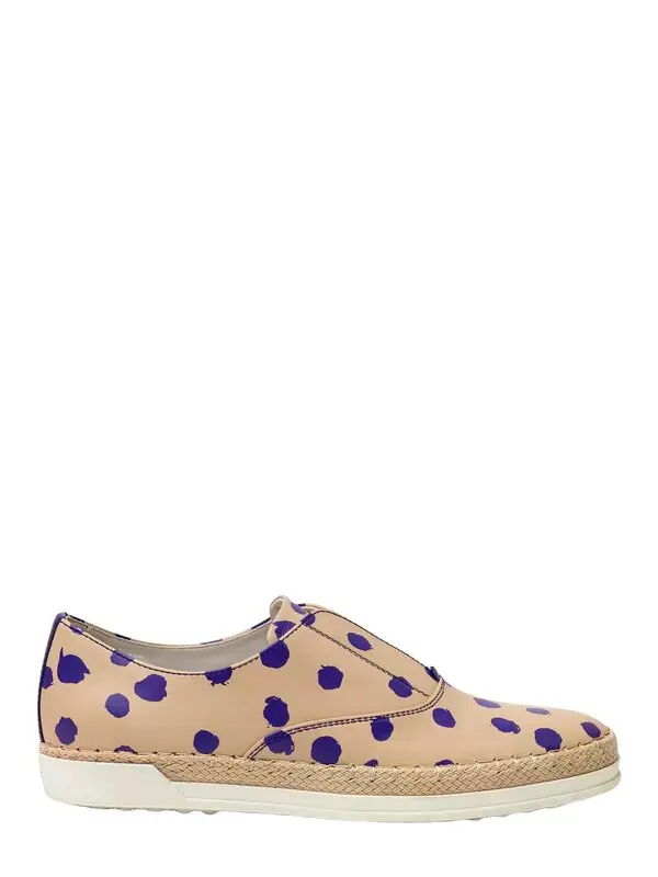 TOD'S Francesina Polka-dot Espadrilles - Neutrals