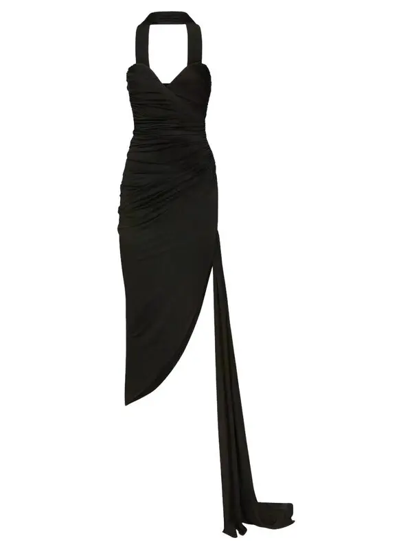 MARCIANO Asymmetric-hem Side-slit Dress - Black
