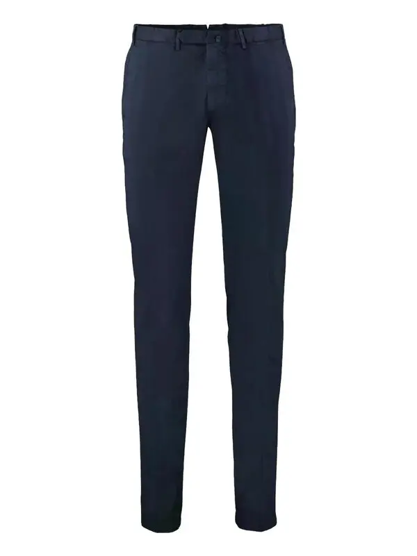 THE (ALPHABET) Stretch-cotton Chino Trousers - Blue
