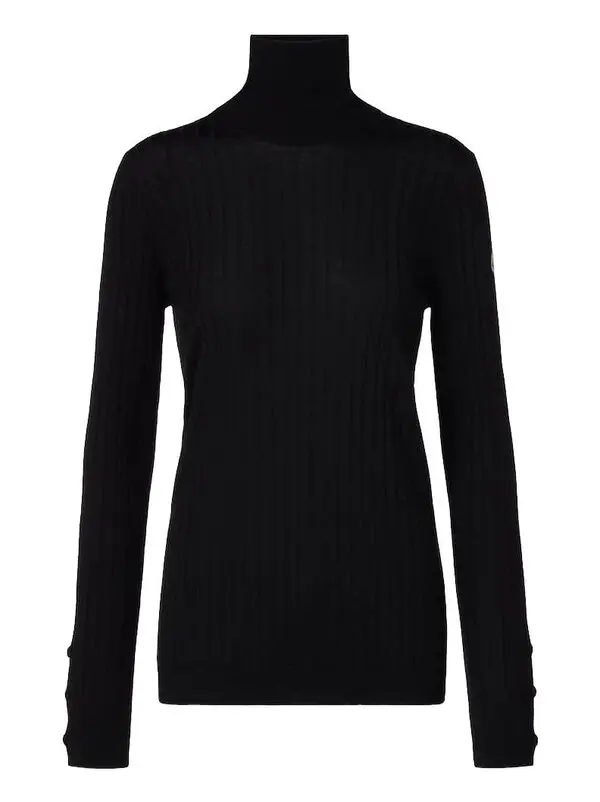 Moncler Wool And Cashmere Turtleneck Sweater - Black