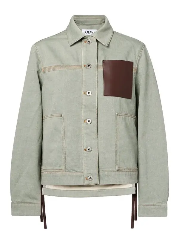 Loewe Khaki Denim Jacket - Green