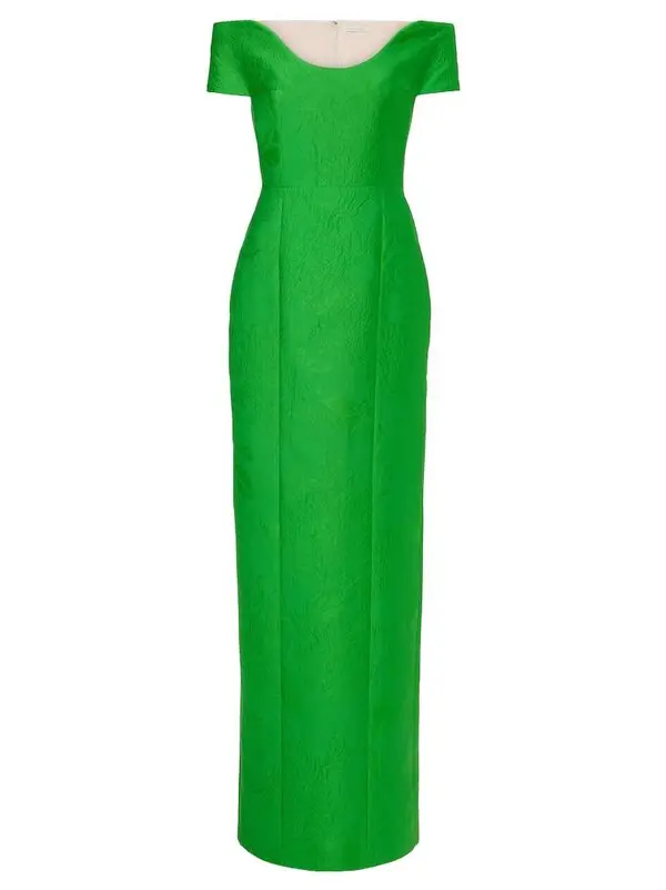 EMILIA WICKSTEAD Aislinn Jacquard Maxi Dress - Green