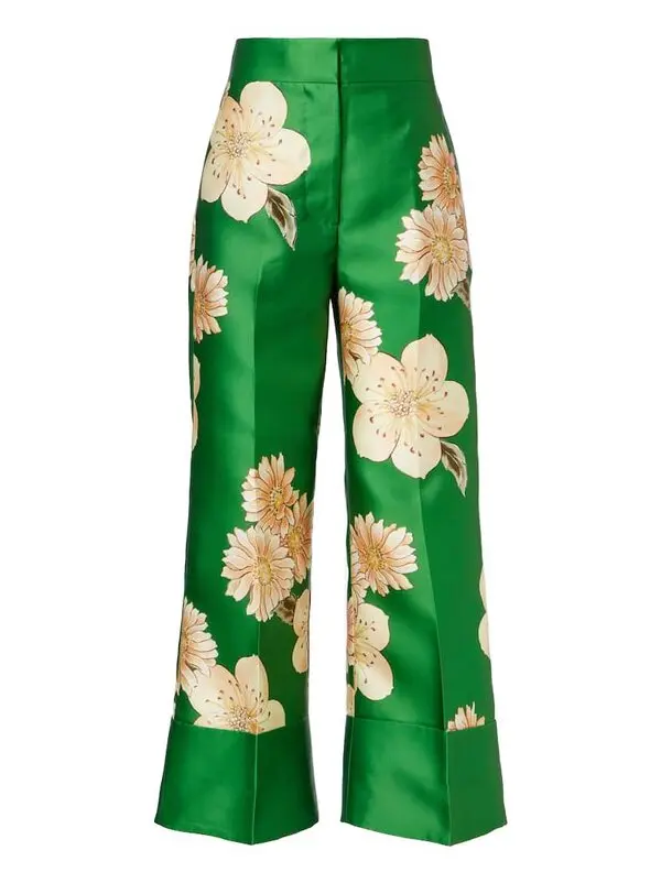 ALEMAIS Alémais Sage Floral Straight Pants - Green