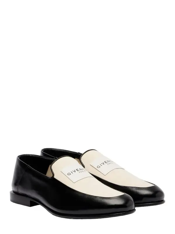 Givenchy Leather And Canvas Loafers - Black
