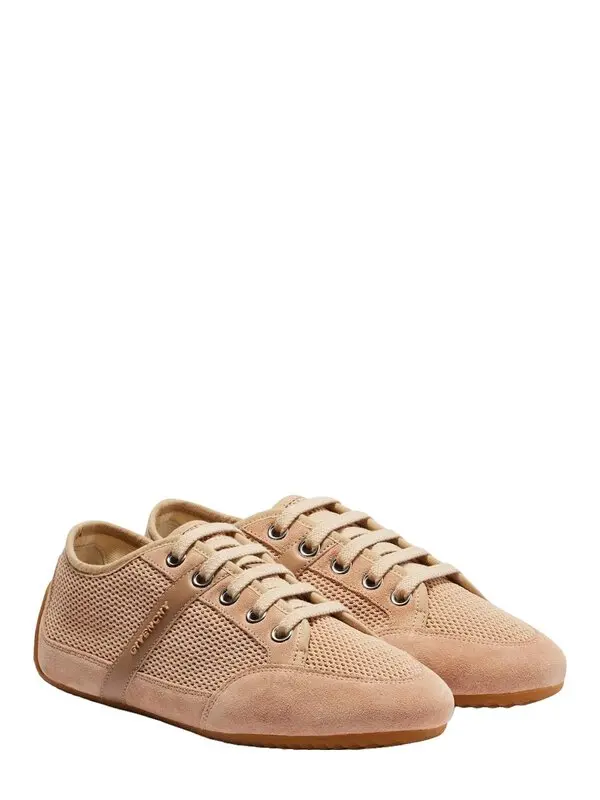 Givenchy Slim Suede-trimmed Sneakers - Pink